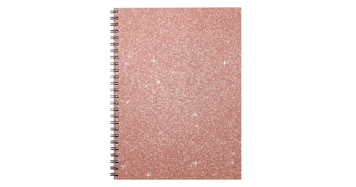 Rose Gold -Blush Pink Glitter and Sparkle Notebook | Zazzle