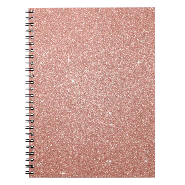 Rose Gold -Blush Pink Glitter and Sparkle Notebook | Zazzle