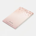 Rose gold blush pink glitter monogram post-it notes | Zazzle