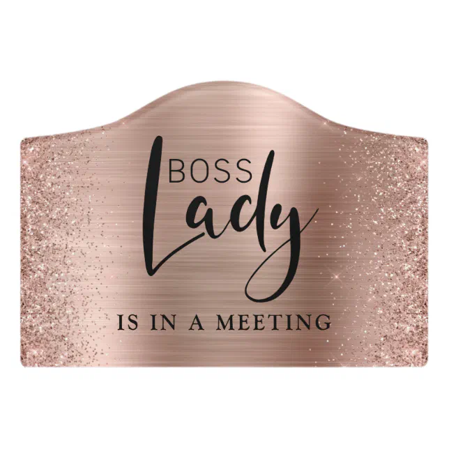 Rose Gold Brushed Metal Home Office Do Not Disturb Door Sign | Zazzle