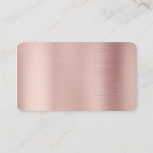 Rose Gold Business Logo Professional Social Media Business Card | Zazzle