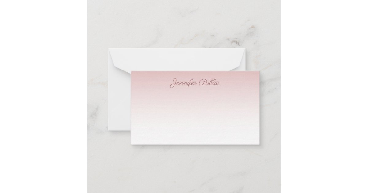 Rose Gold Calligraphy Script Name Elegant Template | Zazzle