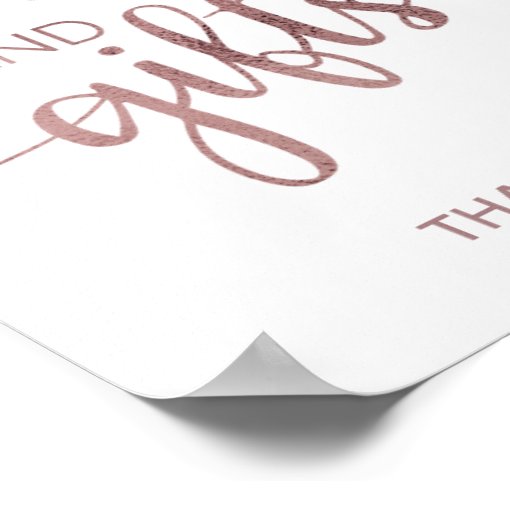 Rose Gold Cards & Gifts Poster | Zazzle