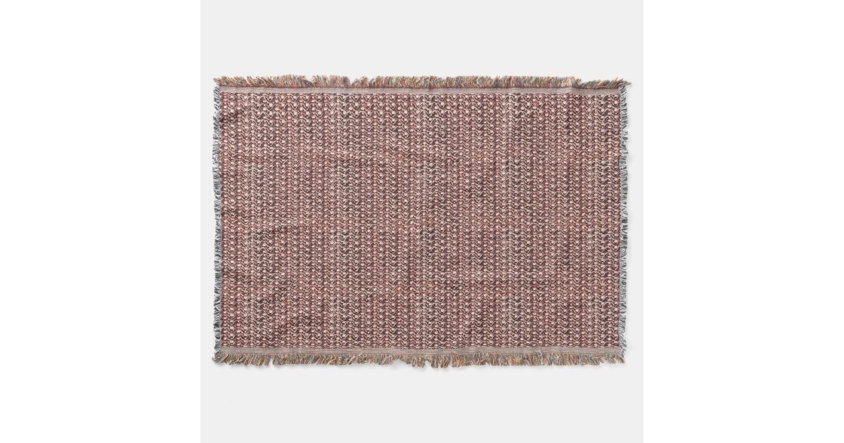Rose Gold Chainmail Pink Metal Armor Metallic Look Throw Blanket | Zazzle