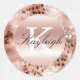 Rose Gold Cheetah Monogram Classic Round Sticker | Zazzle