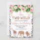 Rose Gold Cheetah Print Two Wild Second Birthday Invitation | Zazzle