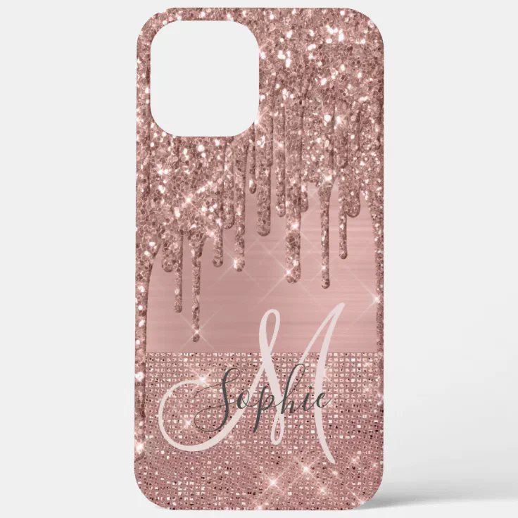 Rose Gold Chic Monogram Case-Mate iPhone Case | Zazzle
