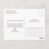 Rose Gold Circle Salon Logo We're Open Covid Postcard | Zazzle