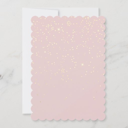 Rose Gold Confetti Feet Baby Girl QR CODE Invitation | Zazzle