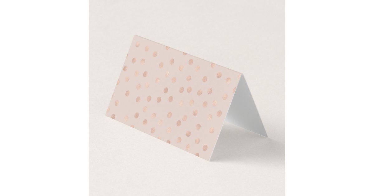 Rose Gold Confetti Foil Wedding Folded Place Cards | Zazzle.com