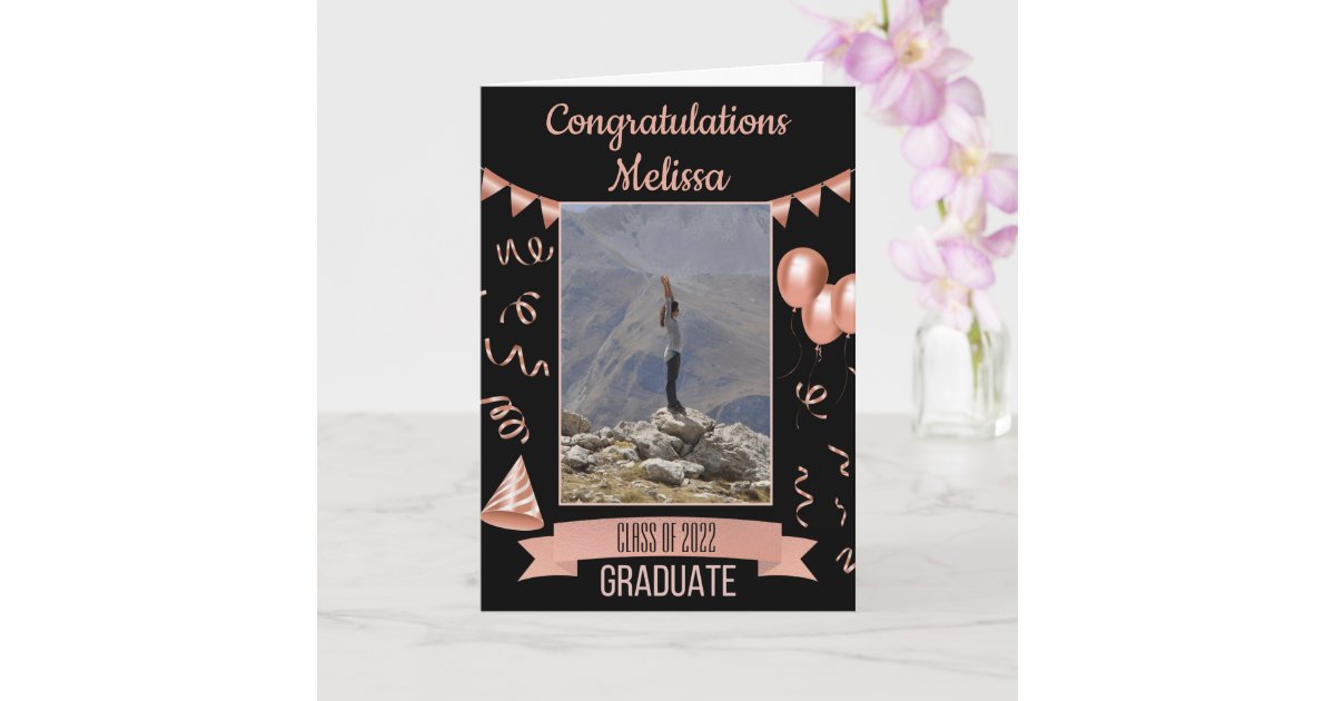 Rose Gold Congratulations Graduation Card | Zazzle