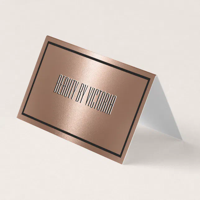 Rose Gold Copper Bronze elegant minimalist Business Card | Zazzle