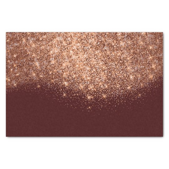 Rose Gold Copper Metallic Glitter Burgundy Maroon Tissue Paper | Zazzle.com