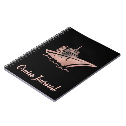 Rose Gold Cruise Ship Vacation Journal Notebook | Zazzle
