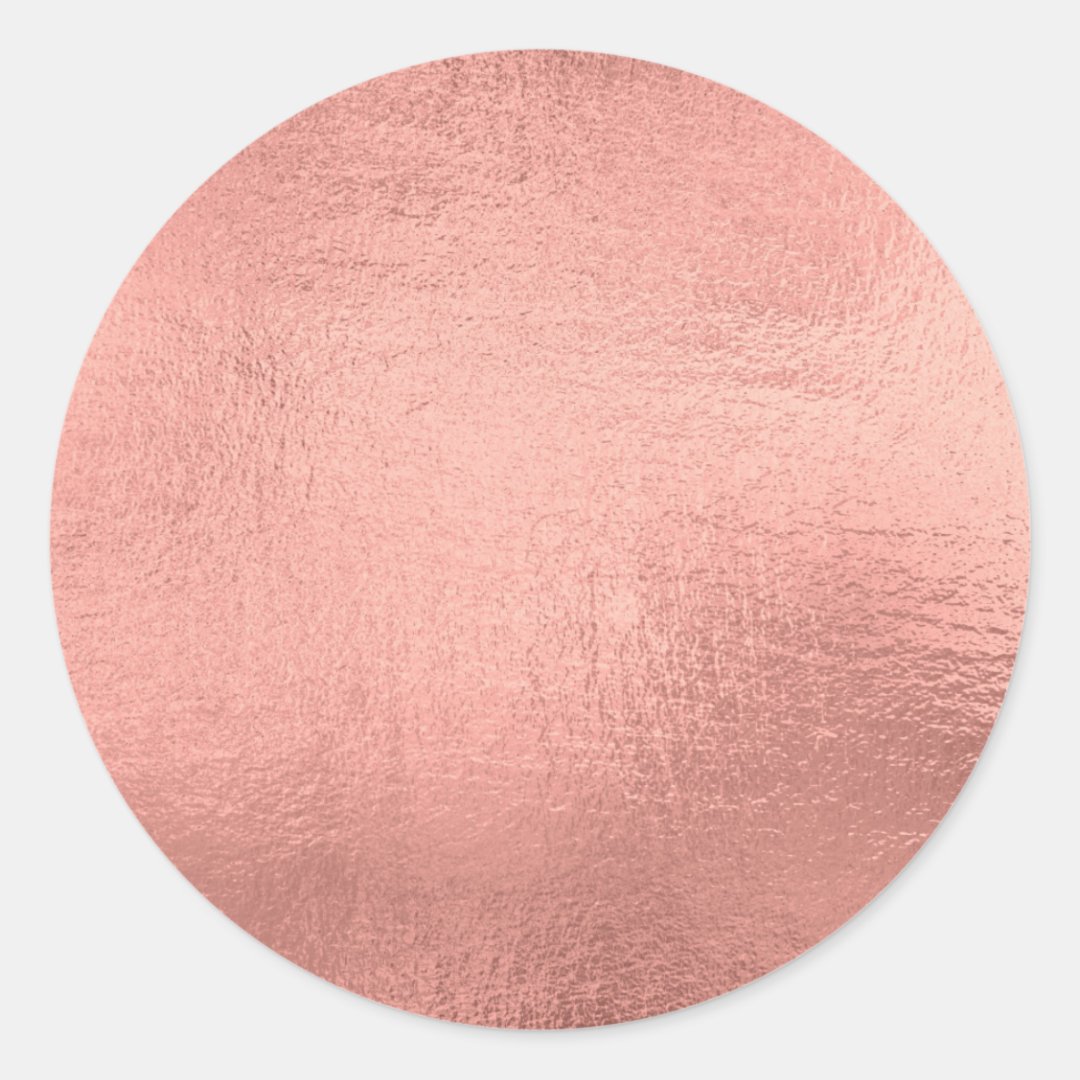 Rose Gold Custom Trendy Classic Round Sticker | Zazzle