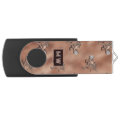 Rose Gold Diamond Griffon Gothic Monogram Flash Drive | Zazzle