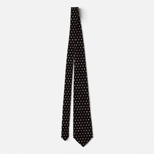 Rose Gold Diamond Pattern Stylish Modern Chic Neck Tie | Zazzle