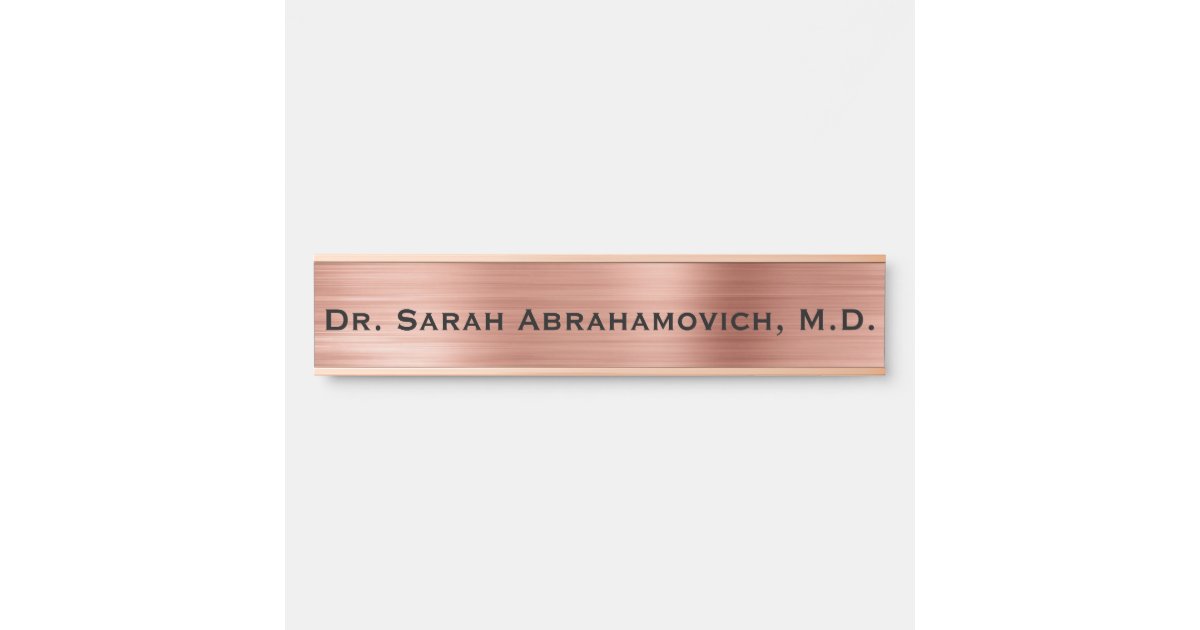 Rose Gold Doctor Doctor's Office Door Sign | Zazzle