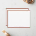Rose Gold Elegant Modern Minimalist Simple White Note Card | Zazzle