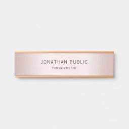 Rose Gold Elegant Template Modern Professional Door Sign | Zazzle