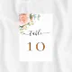 Rose gold eucalyptus greenery floral table number | Zazzle