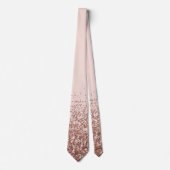 Rose Gold Fading Waterfall Ombre Glitter Neck Tie | Zazzle