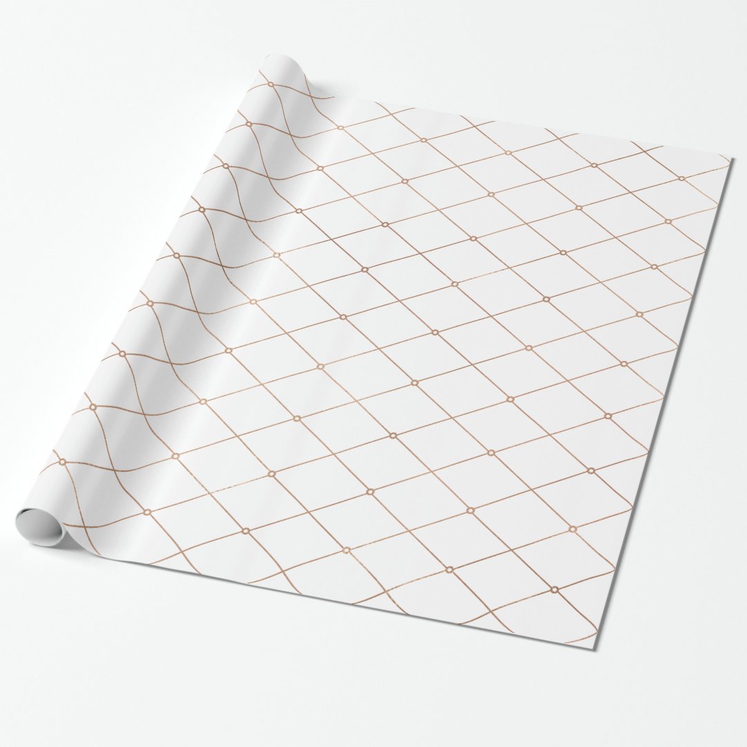 Rose Gold Geometric Diamond Pattern Wrapping Paper | Zazzle