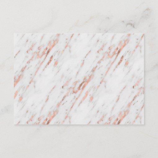 Rose Gold Geometric Marble Wedding Details Card | Zazzle