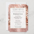 Rose Gold Glam Sparkle Cheetah Invitation | Zazzle