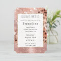 Rose Gold Glam Sparkle Cheetah Invitation | Zazzle