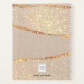 Rose gold glitter agate marble monogram 2023 planner | Zazzle