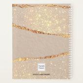 Rose gold glitter agate marble monogram 2023 planner | Zazzle
