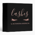 Rose Gold Eyelashes Makeup Salon 3 Ring Binder | Zazzle.com