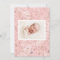 Rose Gold Glitter Baby Birth Announcement Card | Zazzle