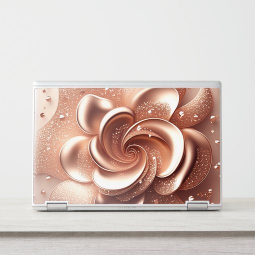 rose, gold, glitter, background HP laptop skin | Zazzle