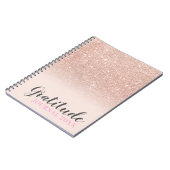 Rose gold glitter blush pink gratitude journal | Zazzle