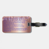 Rose Gold Glitter CPAP Machine Carry-On Luggage Tag | Zazzle