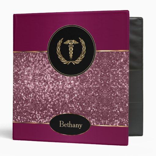 Rose Gold Glitter - Create Your Own 3 Ring Binder | Zazzle