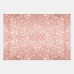 Rose Gold Glitter Elegant Christmas Gift Wrapping Paper Sheets | Zazzle