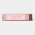 Rose Gold Glitter Modern Template Professional Desk Name Plate | Zazzle