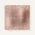 Rose Gold Glitter Monogram Boss Lady Notebook | Zazzle