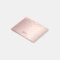 Rose gold glitter monogram initials post-it notes | Zazzle