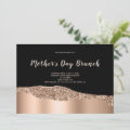 Rose Gold Glitter Mother's Day Brunch Invitation | Zazzle