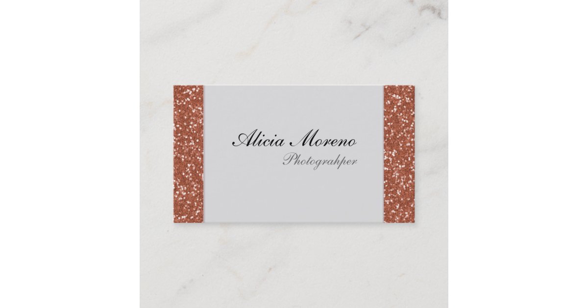 Rose Gold Glitter Personalized Business Cards | Zazzle