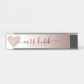 Rose Gold Glitter Personalized Desk Name Plate | Zazzle