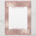 Rose Gold Glitter Personalized Letterhead | Zazzle
