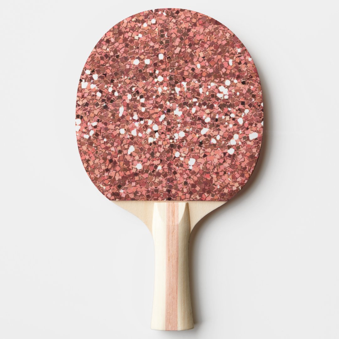 Rose Gold Glitter Pretty Sparkle Ping Pong Paddle | Zazzle