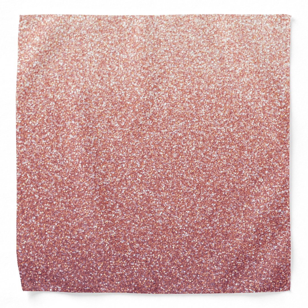 Rose gold glitter sparkle glam gradient bandana | Zazzle