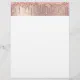 Rose Gold Glitter Sparkle Letterhead Custom Text | Zazzle