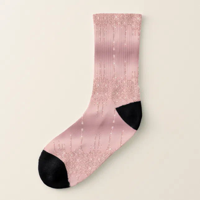 Rose Gold Glitter Sparkle Socks | Zazzle
